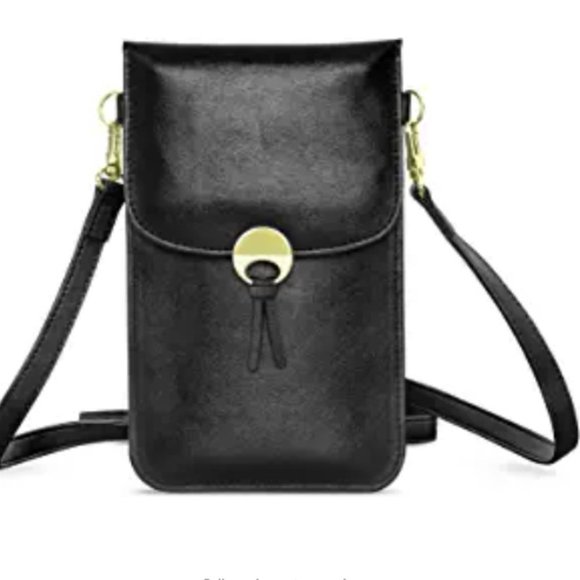 Bags | Multipocket Crossbody Cell Phone Purse With Shoulder Strap Black ...